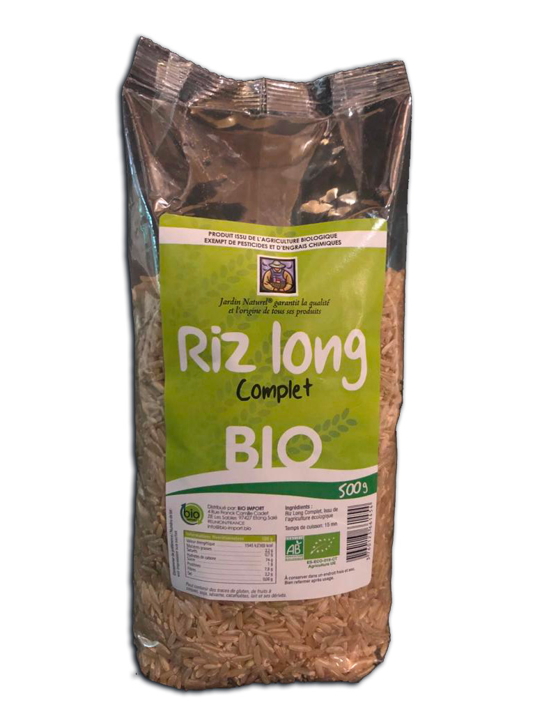 Riz Long Complet Bio 500g | ChezVous.re - Shopping et Courses en ligne ...