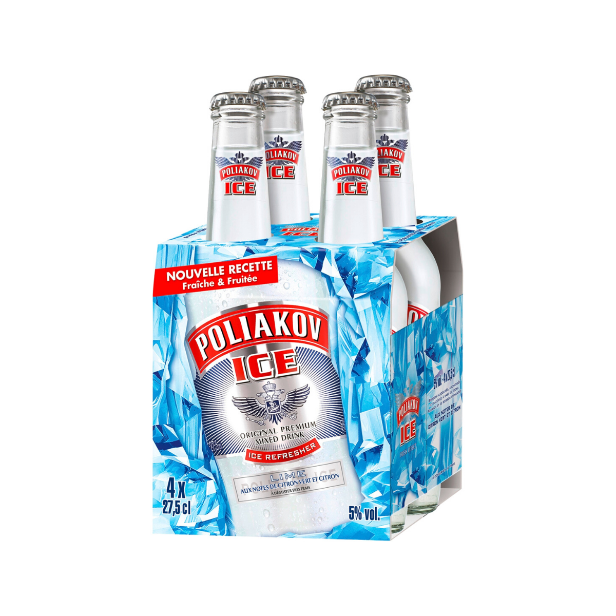 Vodka Poliakov ICE Lime Pack 4x 27,5 cl | ChezVous.re - Shopping et ...