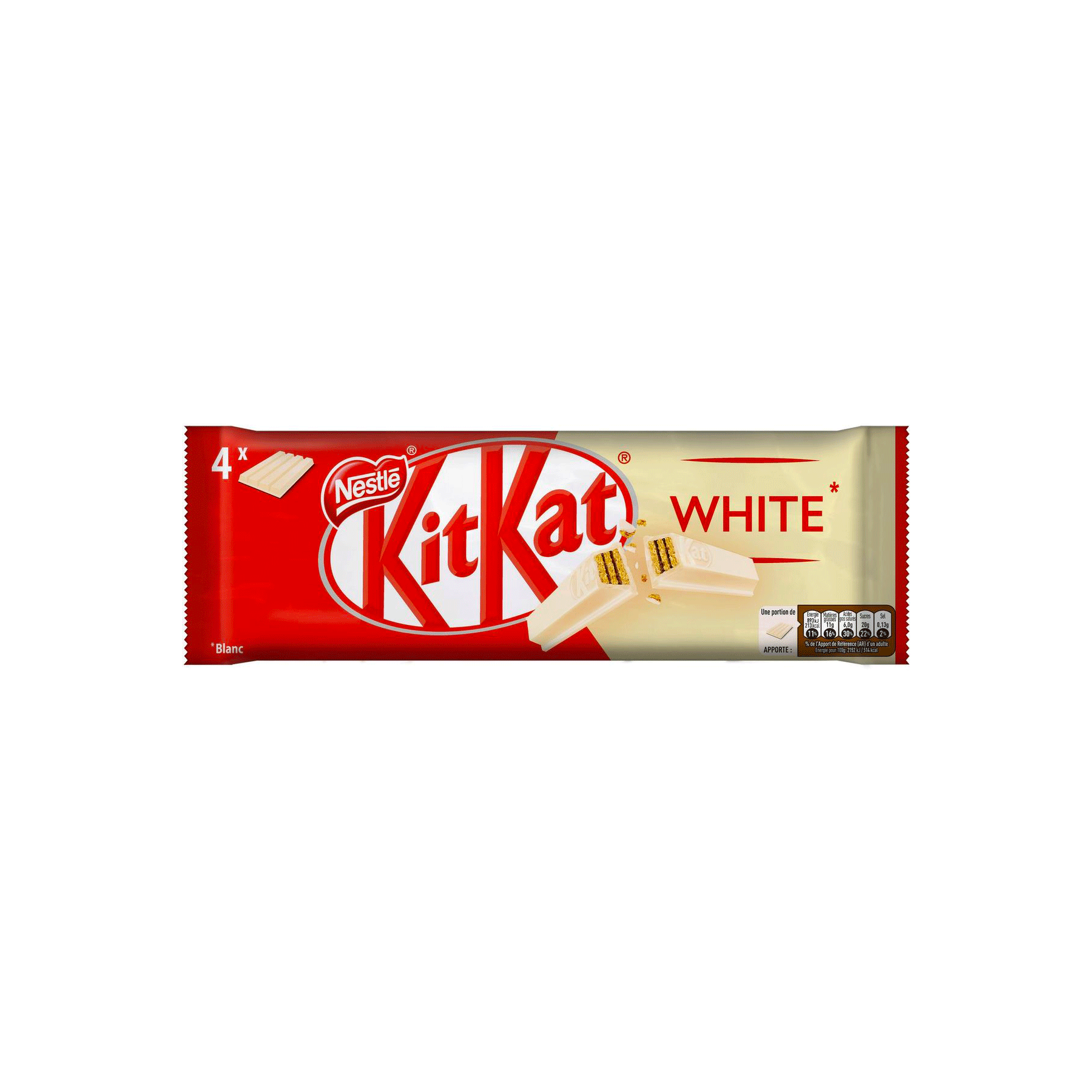 Kit Kat Blanc 4 x 41,5 g | ChezVous.re - Faites vos courses en ligne ...