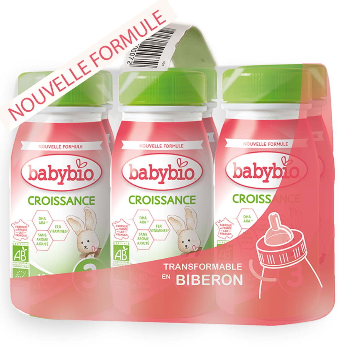 Babybio Lait de croissance liquide de 10 mois à 3 ans 6x25cl | ChezVous ...
