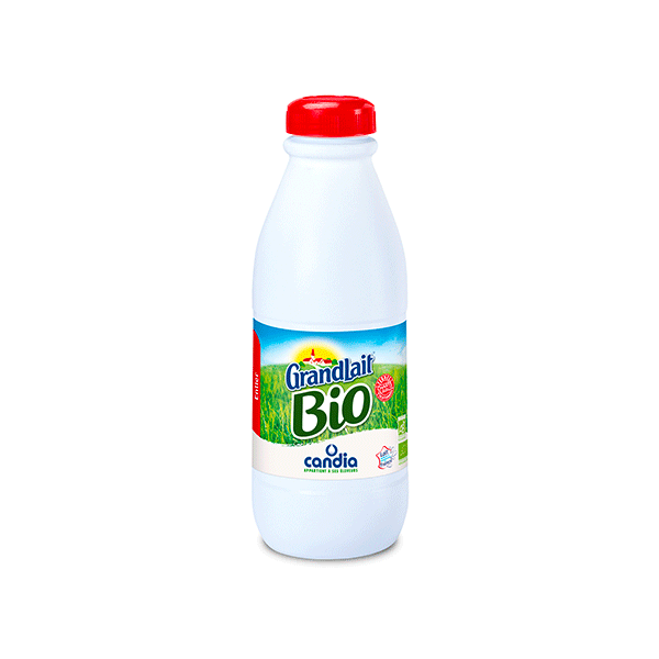 Candia Grand Lait Bio Entier Bouteille 1L | ChezVous.re - Shopping et ...