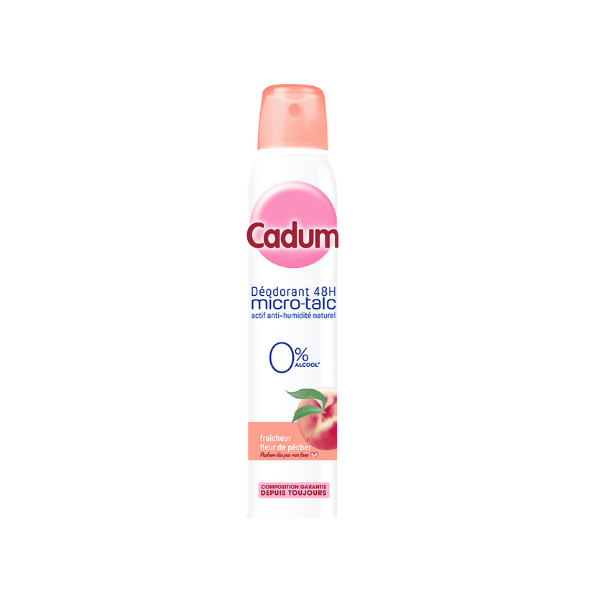CADUM Déodorant Micro Talc Fraîcheur Fleur de Pêcher 200ml | ChezVous.re - Shopping et Courses ...
