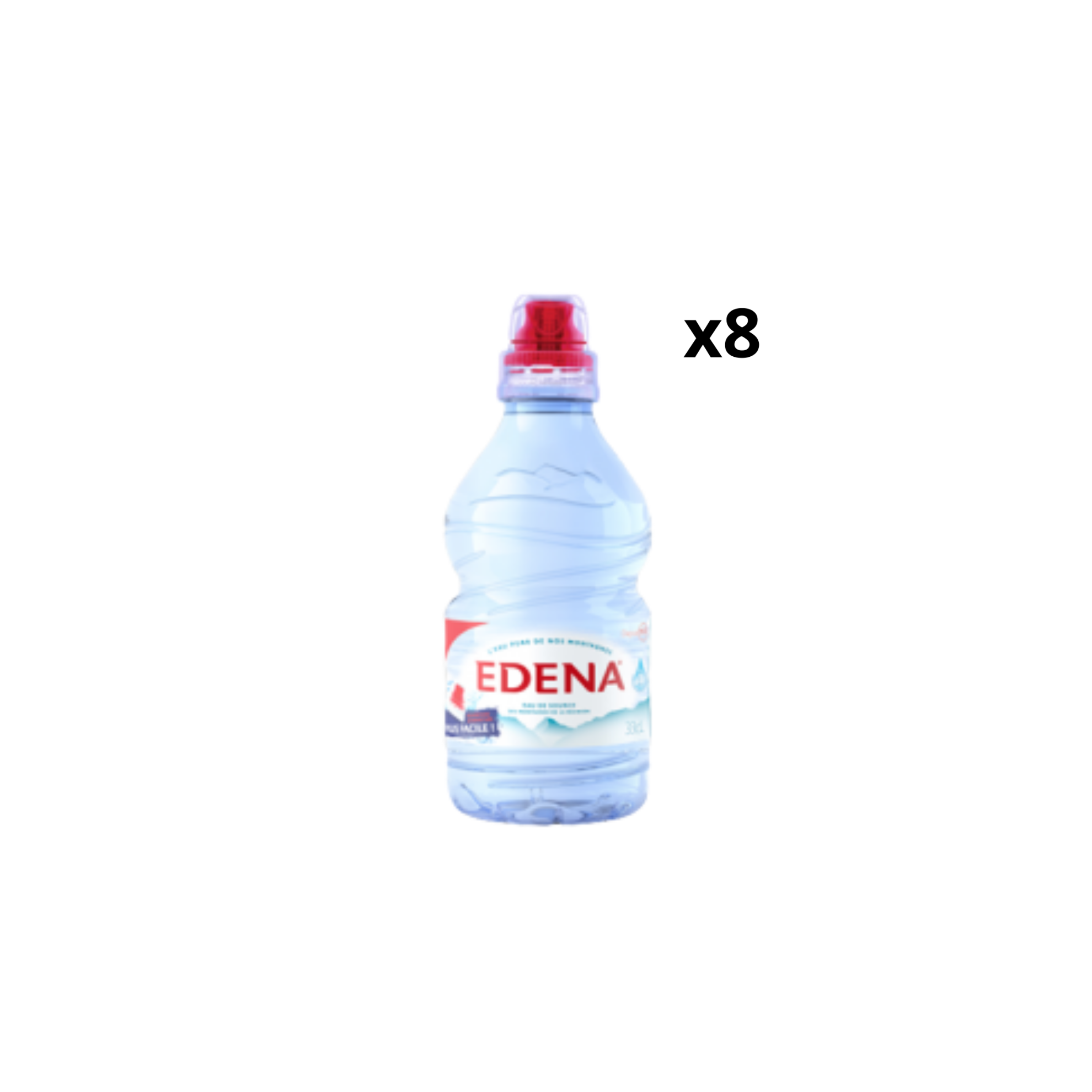 Eau de source EDENA 33CL X 8 Bouchon Sport | ChezVous.re - Shopping et Courses en ligne, livrés ...