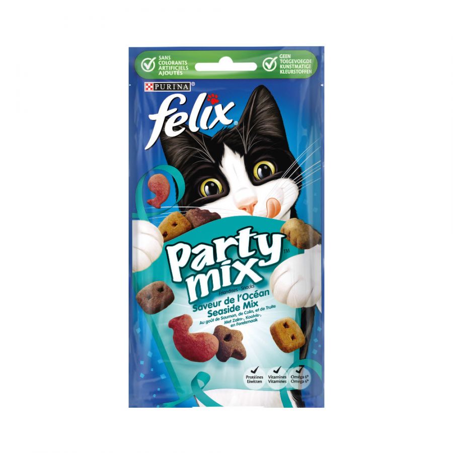Felix Snack Chat 60g Party Mix Sav Océan Saumon Colin Truite | ChezVous ...