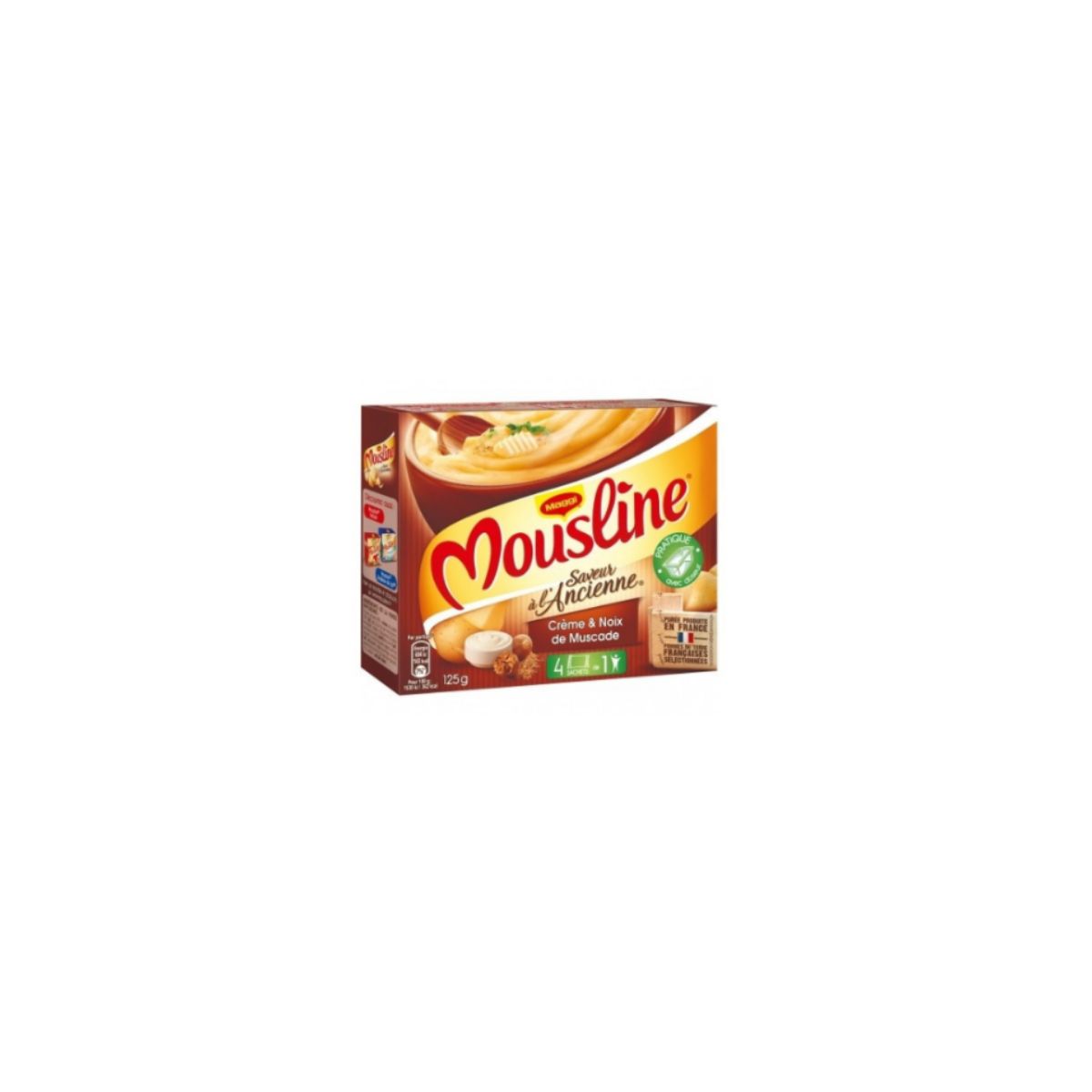 Maggi Mousline 125g Purée Créme Noix Muscade 4x31,25g | ChezVous.re ...