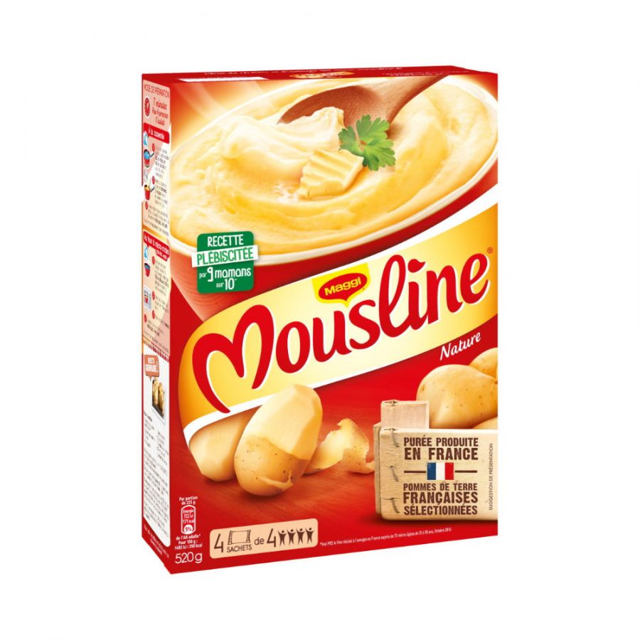 Maggi Mousline Purée Nature 4x130g disponible en vente à La Réunion ...