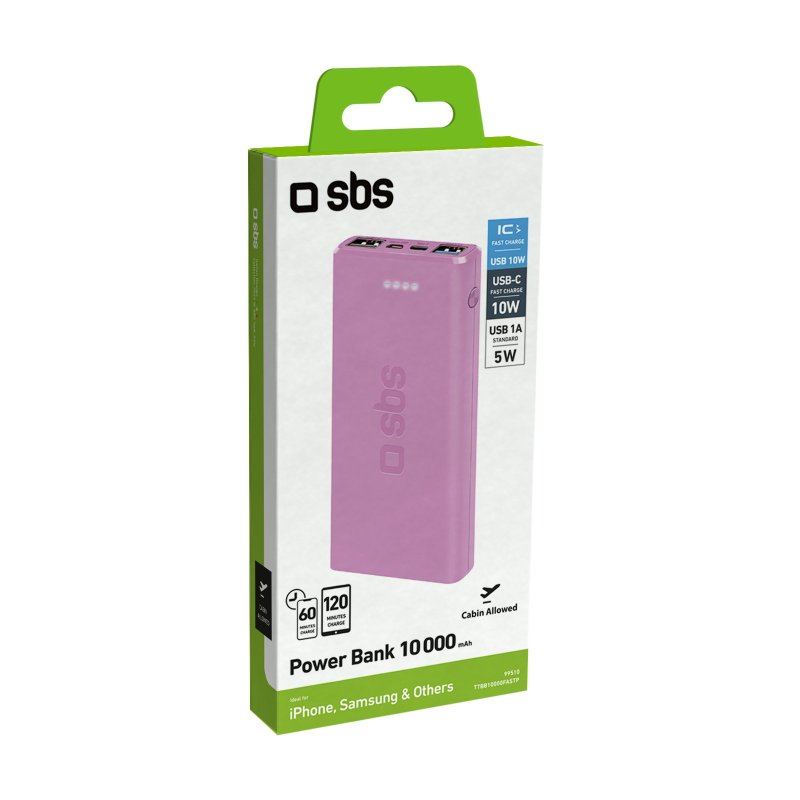 Batterie portable Powerbank fast charge de 10.000 mAh 2 USB - SBS | ChezVous.re - Shopping et ...