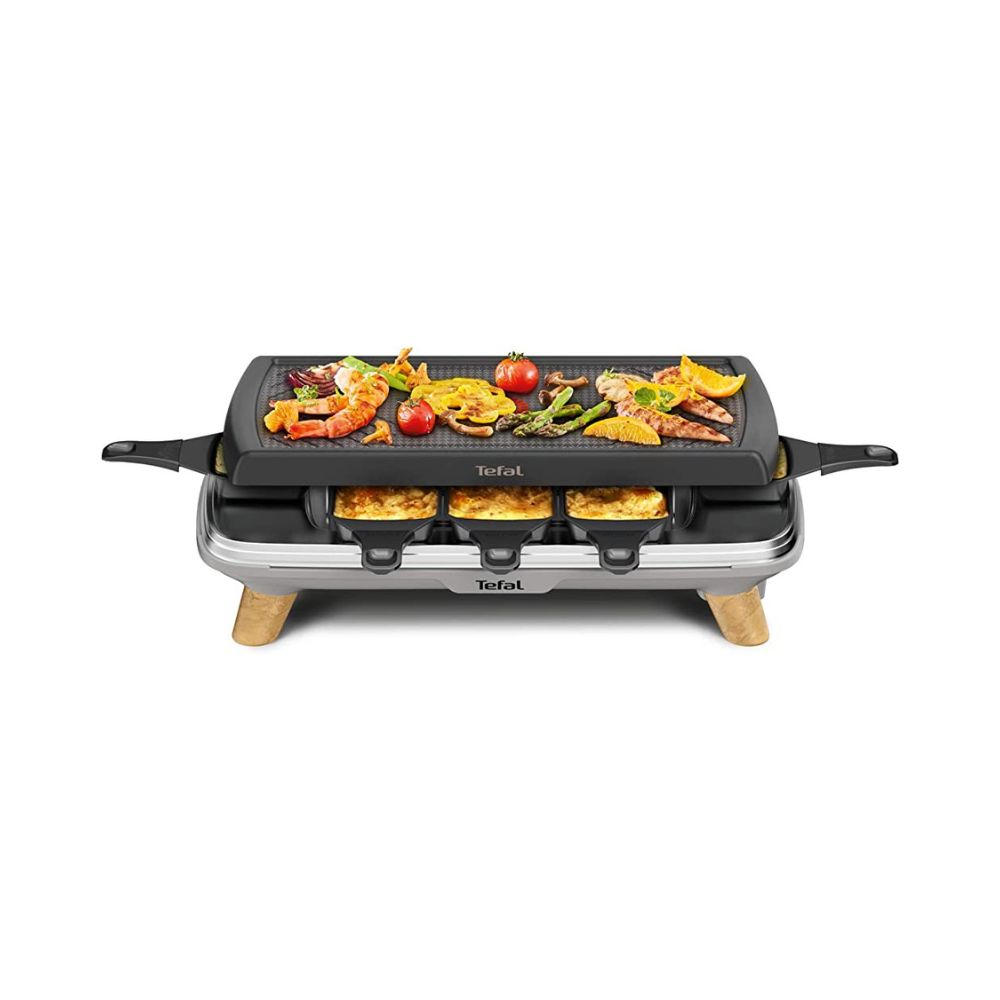 Appareil à raclette 8 personnes Tefal Gourmet Grill Plancha RE610D ...