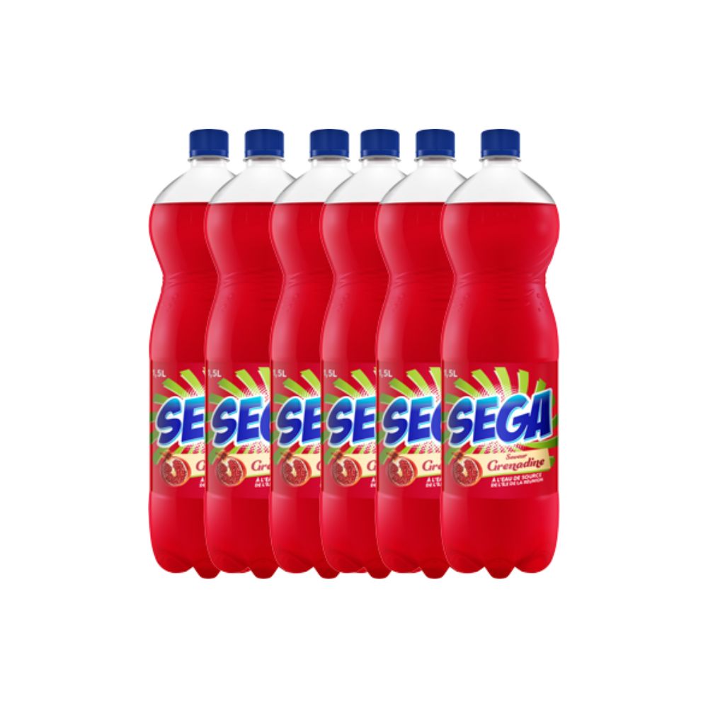 Pack 6 x Boisson pétillante Sega Grenadine 50cl disponible en vente à ...