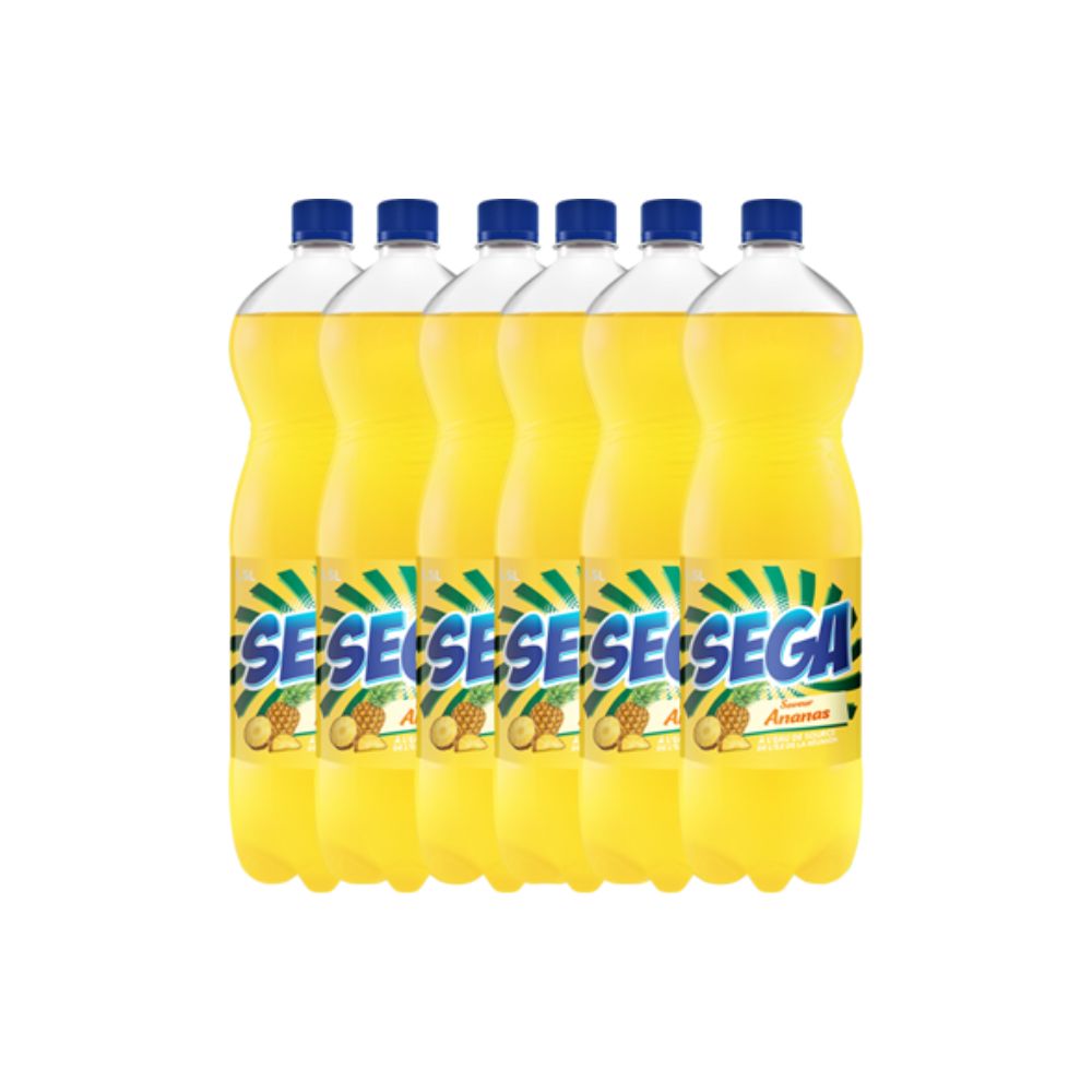 Pack 6 x Boisson pétillante Sega Ananas 50cl disponible en vente à La ...