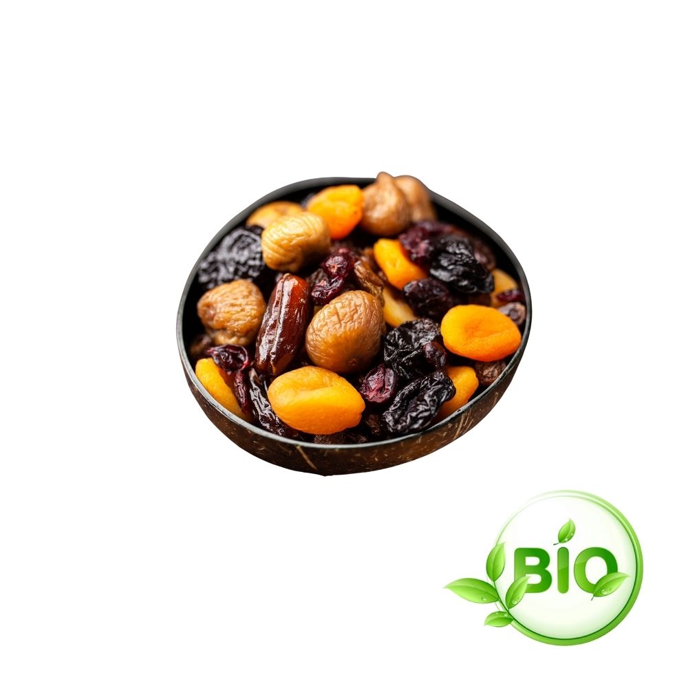 Mix fruits secs Bio vrac 500g | ChezVous.re - Shopping et Courses en ...