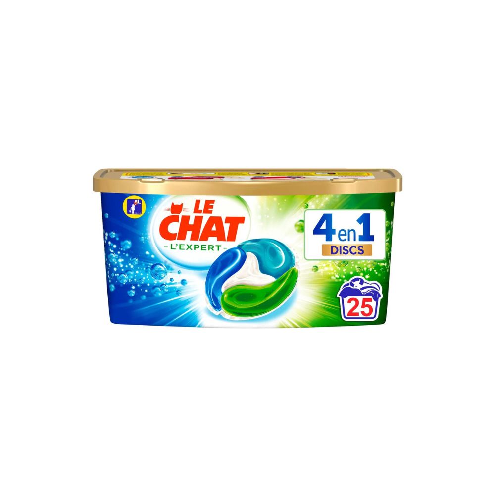 Lessive capsule Le Chat Expert 4en1 Discs , 25 capsules | ChezVous.re ...