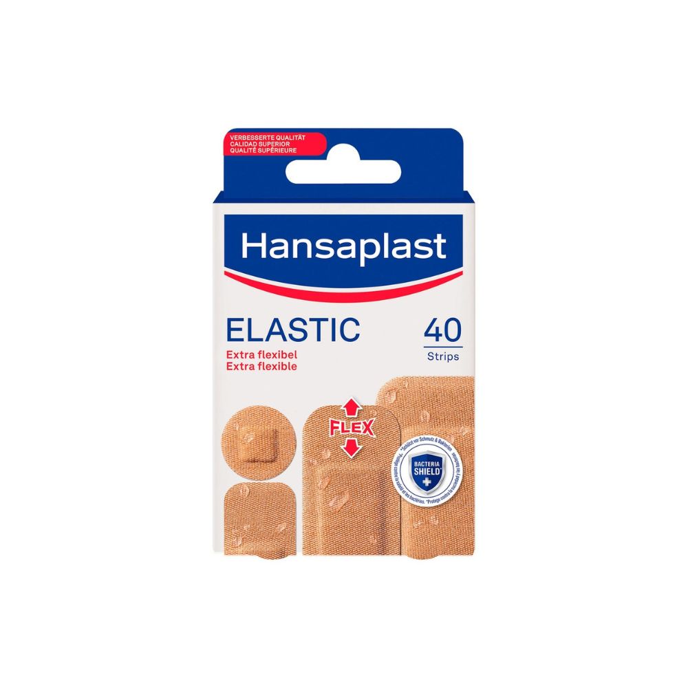 Pansements Elastic 4 tailles Hansaplast, 40 pansements | ChezVous.re ...
