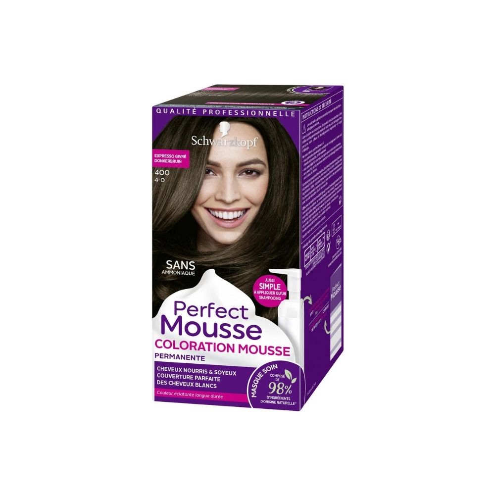 Schwarzkopf Perfect Mousse Coloration Mousse Permanente 400 Expresso ...