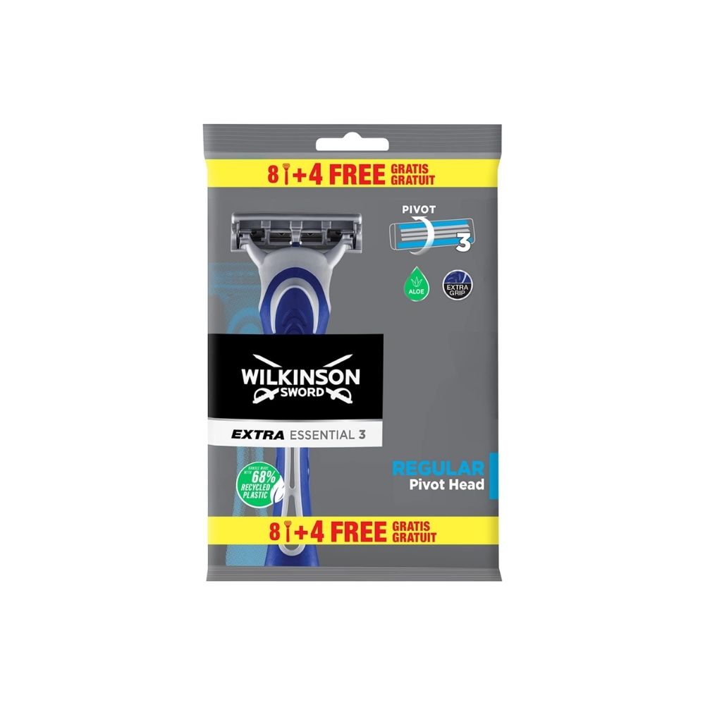 Rasoirs jetables homme 3 lames tête pivotante Wilkinson Extra 3 ...