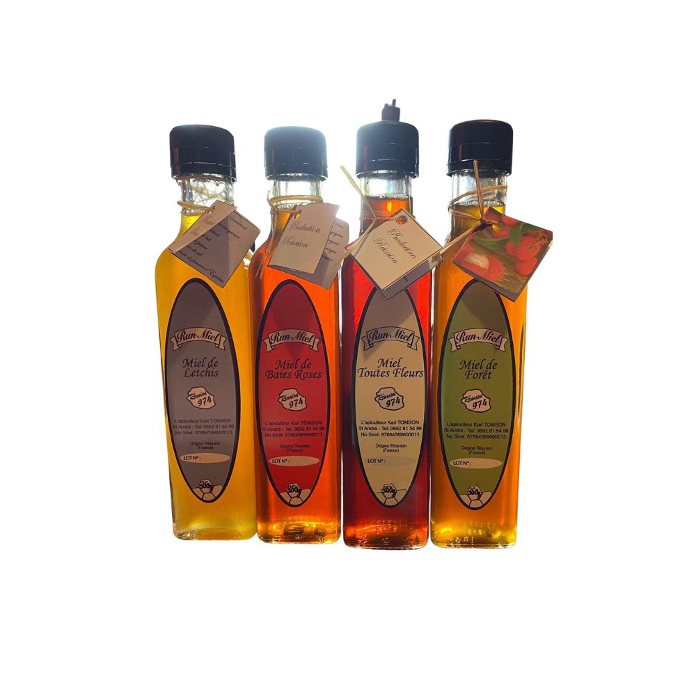 Miel Toutes Fleurs Run Miel Bouteille 350g - Apiculteur Karl Tomson ...