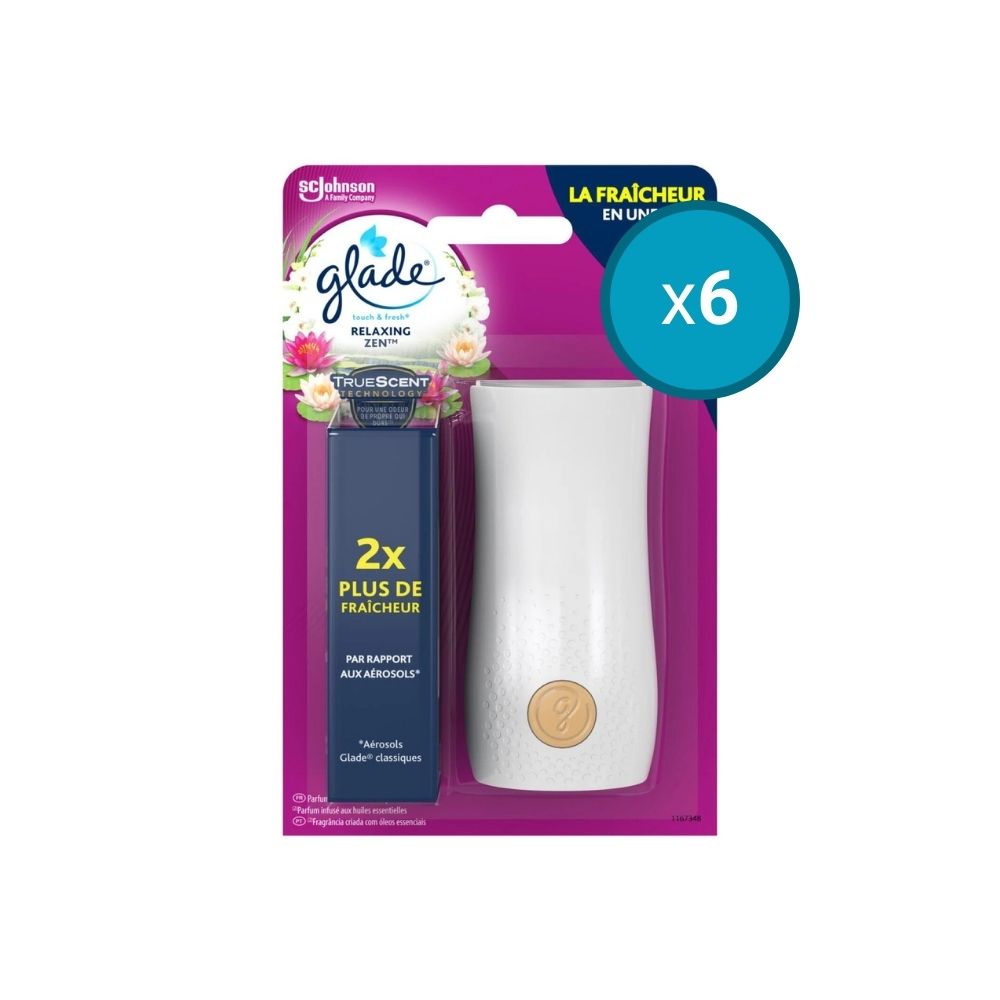 6x Diffuseur désodorisant Touch & Fresh Relaxing Zen Infusé aux Huiles ...