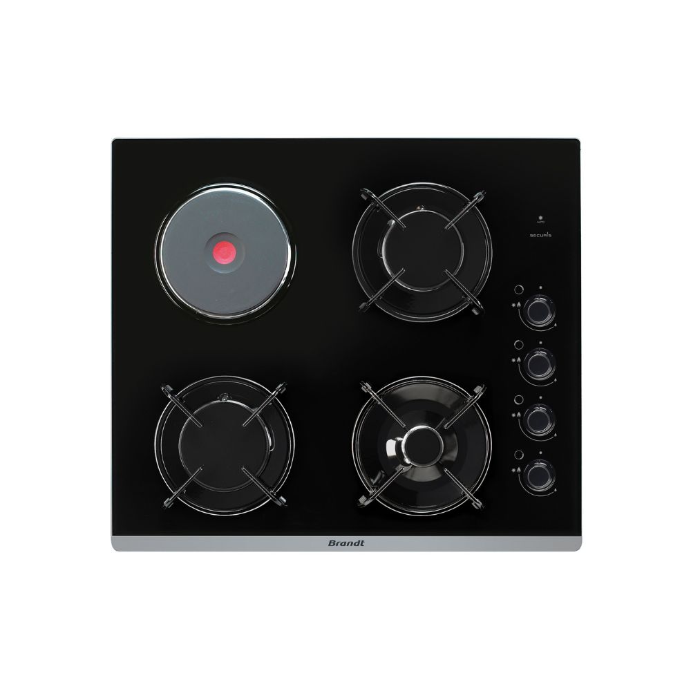 Plaque de cuisson encastrable mixte 60 cm, 3 feux gaz et 1 feux ...