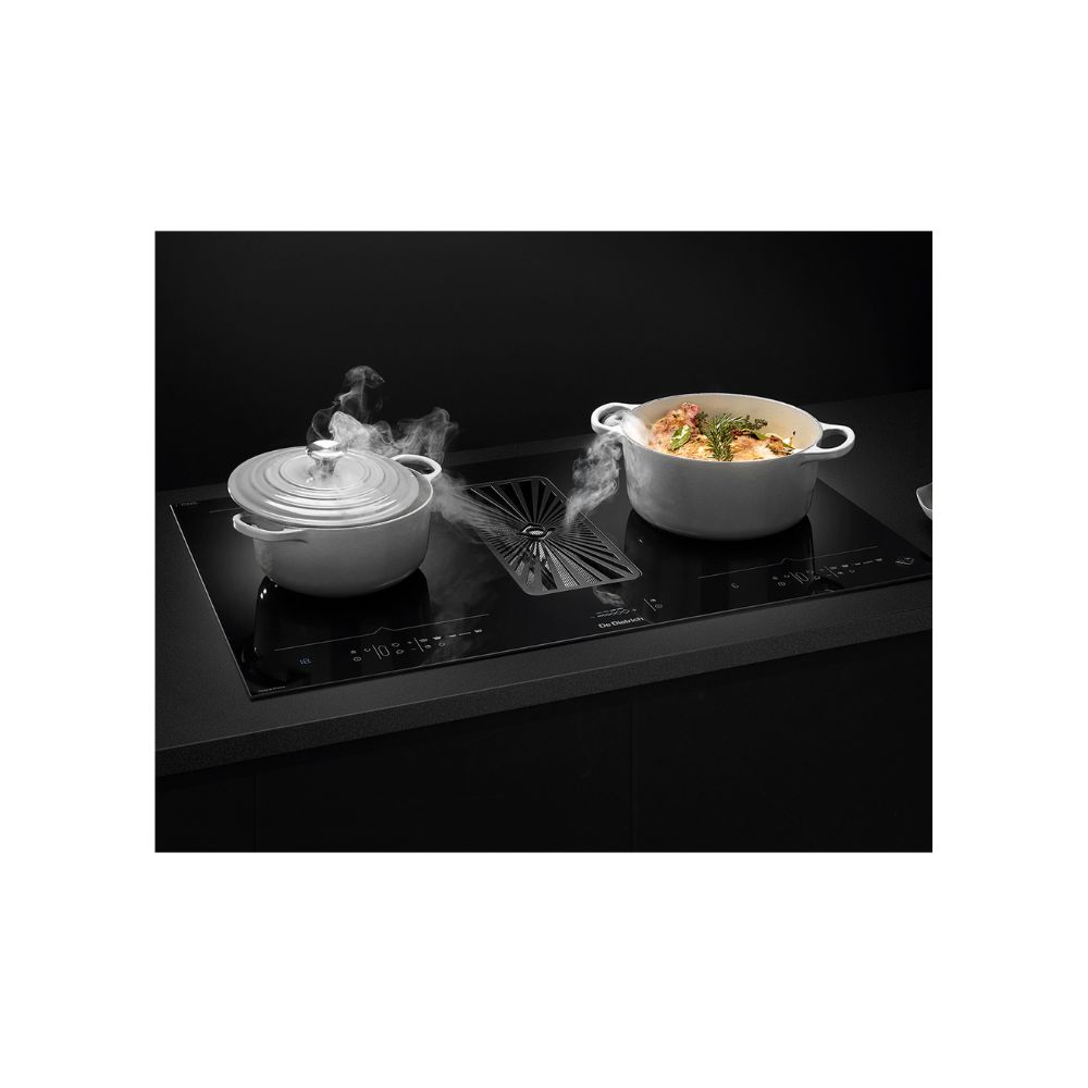 Plaque de cuisson encastrable induction avec hotte intégrée 80 cm, 2 ...