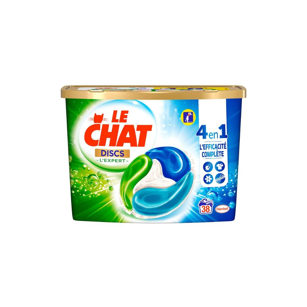 Lessive capsule Le Chat Expert 4en1 Discs , 38 capsules | ChezVous.re ...