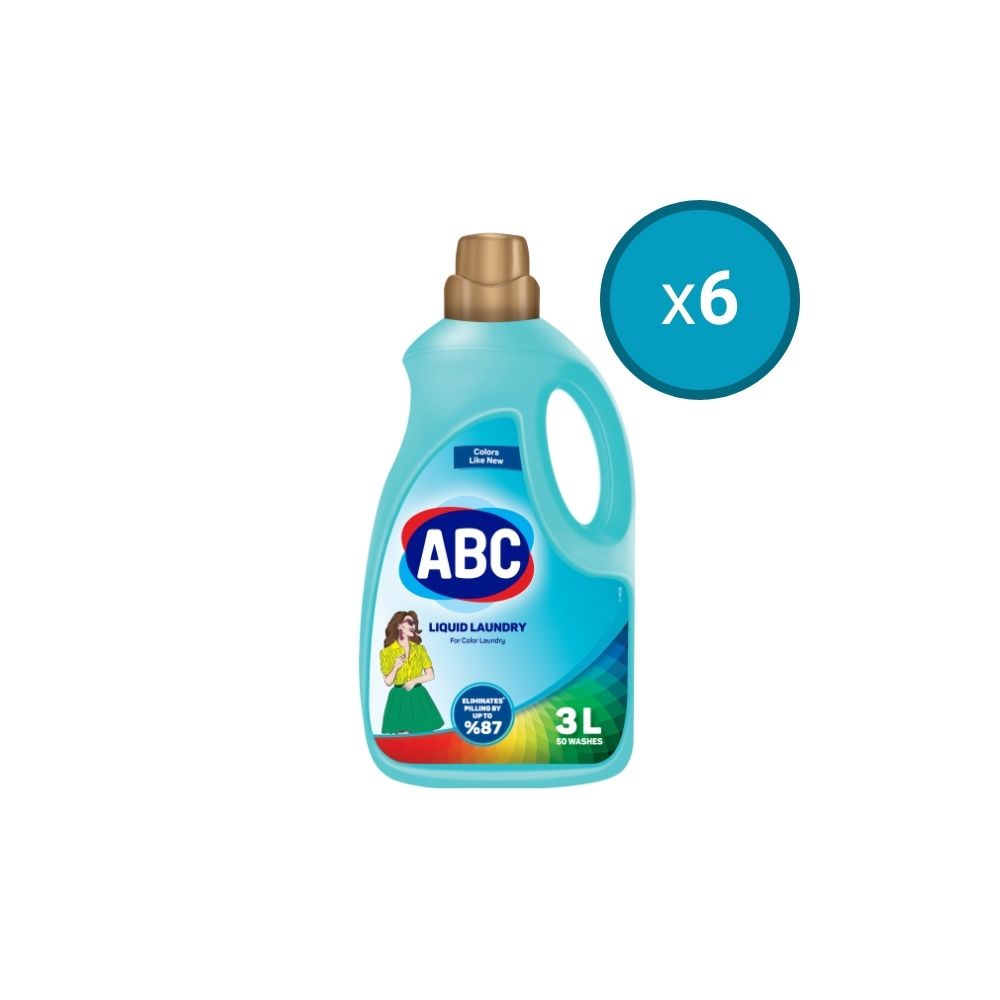 6x Lessive liquide ABC Couleurs 3L , 50 lavages | ChezVous.re - Faites ...