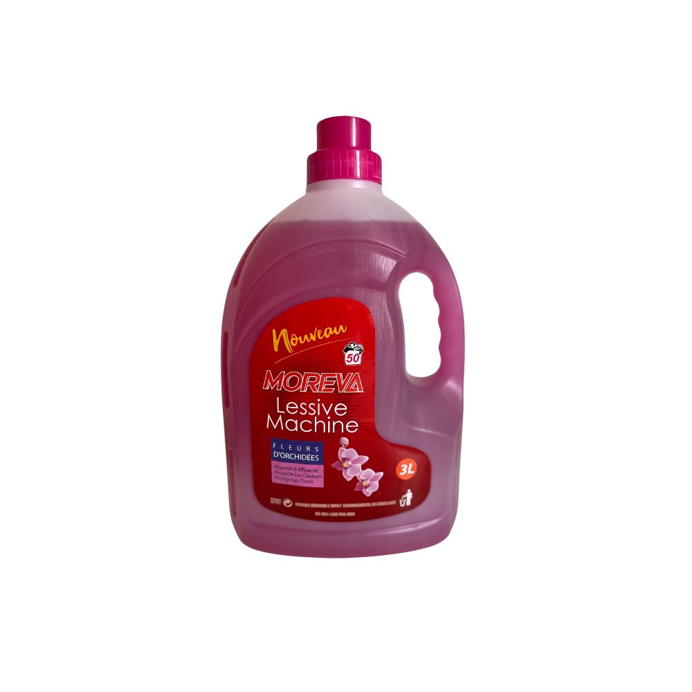 Lessive liquide parfum Orchidée Moreva, 3L - 50 lavages | ChezVous.re ...