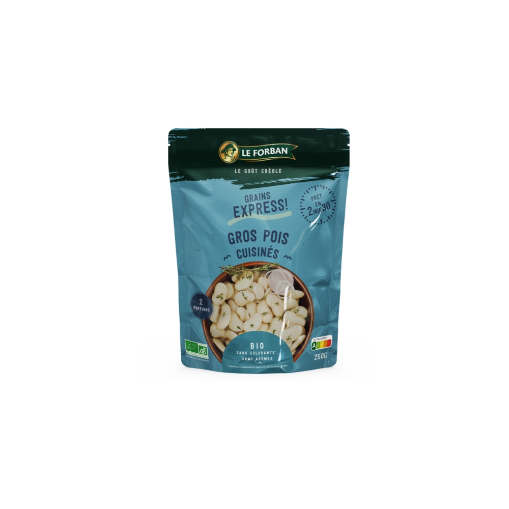 Gros Pois cuisinés BIO - Le Forban - 250g, 2 portions | ChezVous.re ...