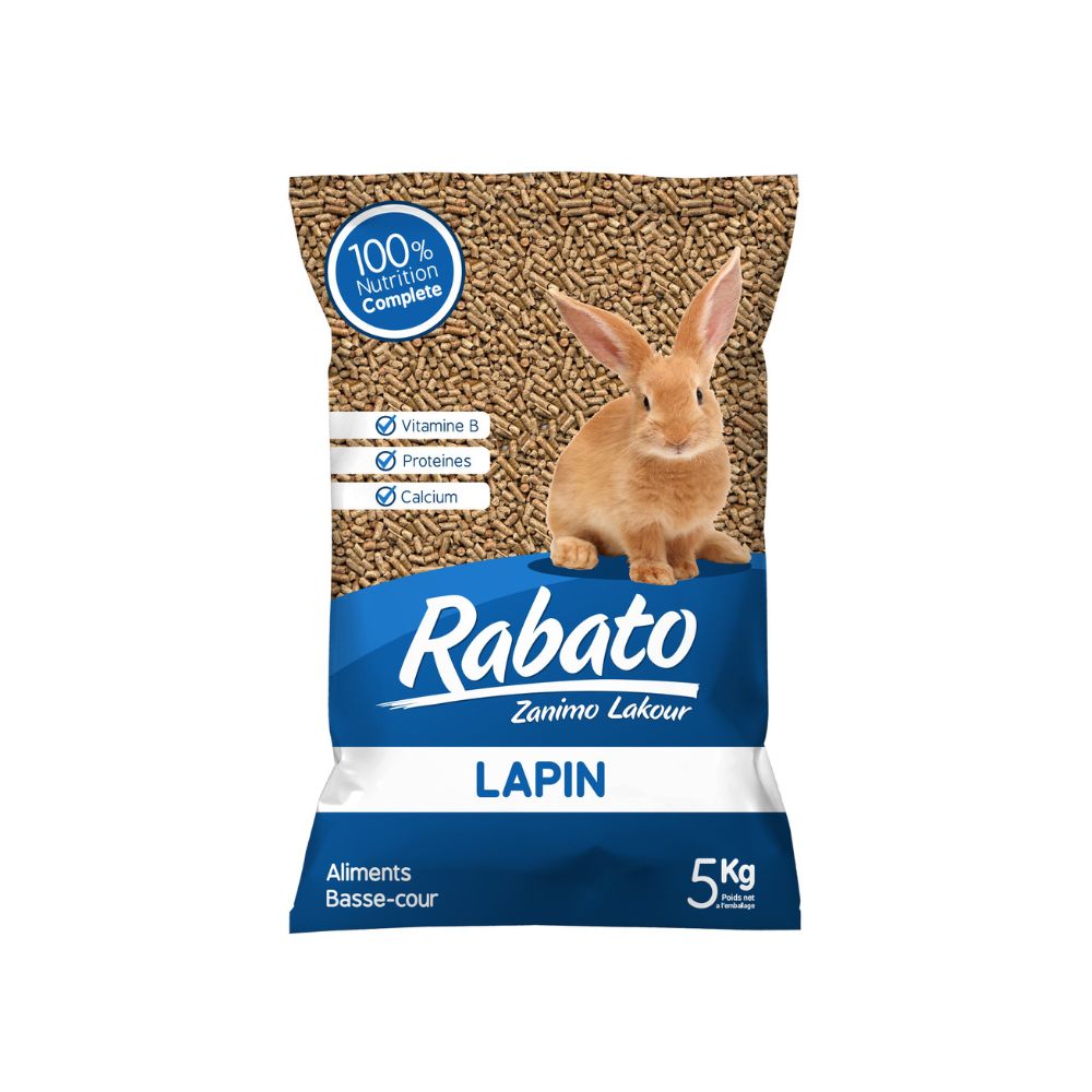 Alimentation pour lapins - Rabato - 5kg | ChezVous.re - Shopping et ...