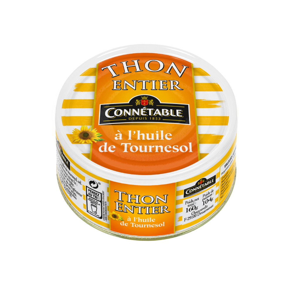 THON ENTIER à l'huile de tournesol - Connétable - 160g | ChezVous.re ...