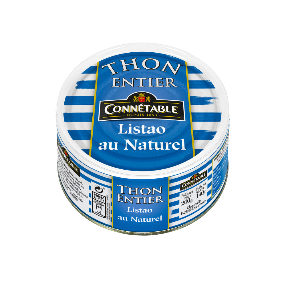 THON ENTIER au naturel 100% filets - Connétable - 200g | ChezVous.re ...
