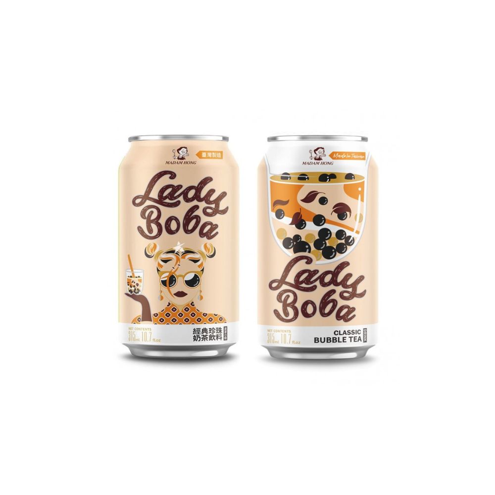 Lady Boba Bubble Tea Original - Madam Hong - pack 6 x 315ml | ChezVous.re - Shopping et Courses ...