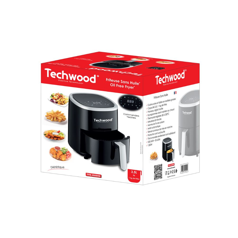 Friteuse sans Huile Air Fryer 3,5L - Techwood TFR-358SHD | ChezVous.re - Shopping et Courses en ...