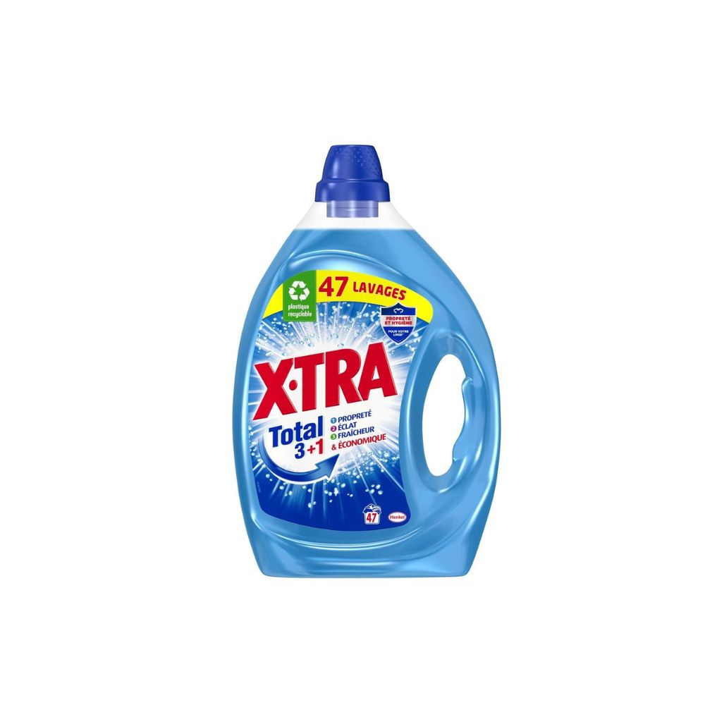 Lessive liquide X-TRA Total , 2,115L , 47 lavages | ChezVous.re ...