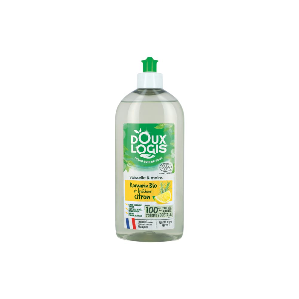 Liquide vaisselle Bio Romarin et Fraîcheur Citron - Doux Logis - 500mL ...