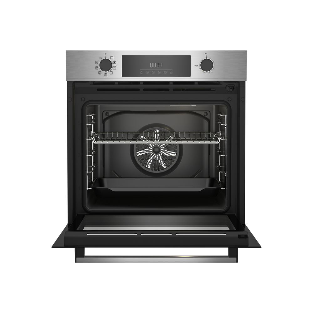 Four électrique encastrable 60cm multifonctions 72L Pyrolyse - Beko b300 BBIE12300XMP - inox ...