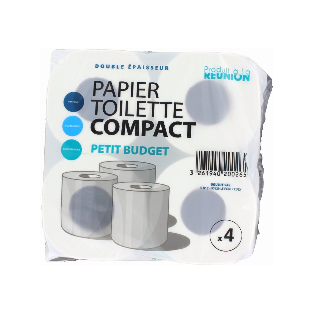 Papier toilette compact double épaisseur - 4 rouleaux DOULUX | ChezVous ...