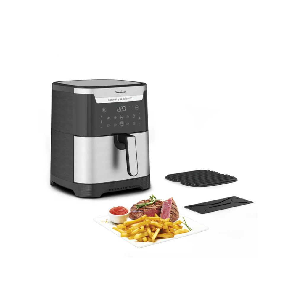 Friteuse sans huile Air Fryer 6,5L - grill - 8 prog - 2 zones cuisson ...