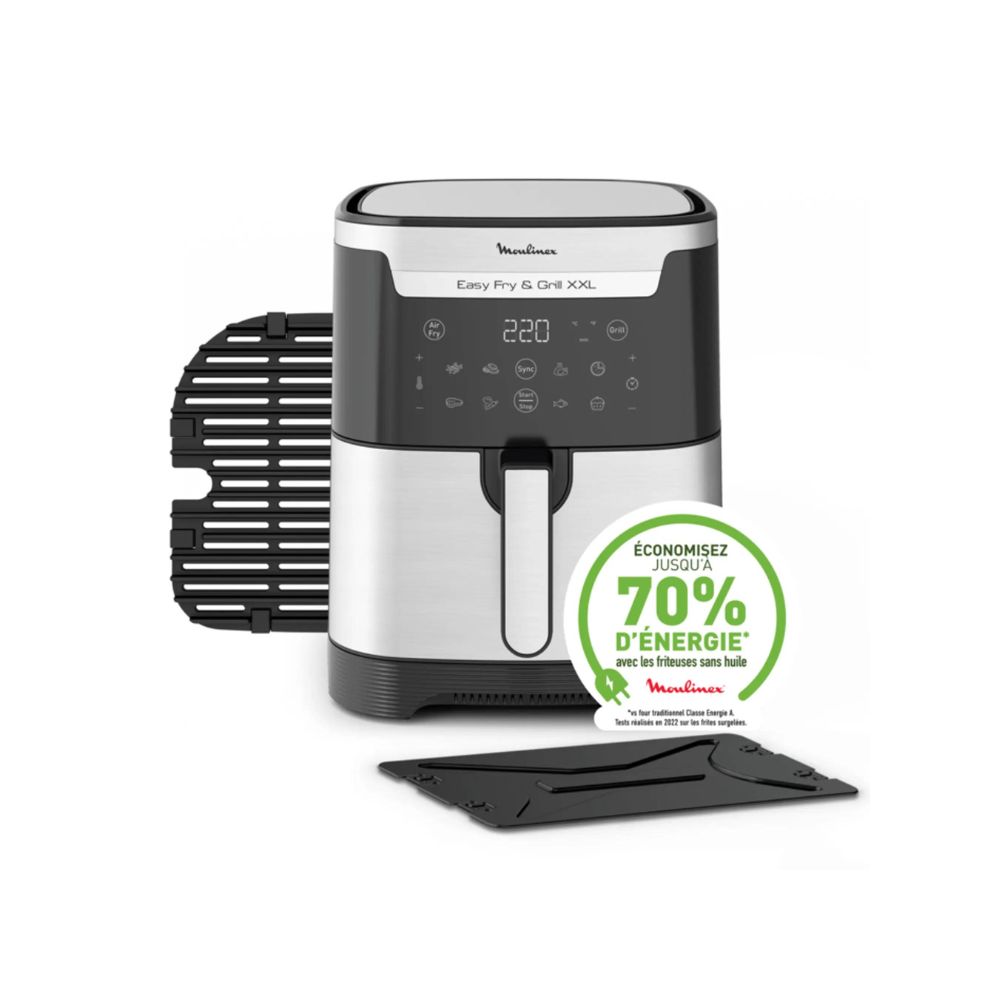 Friteuse sans huile Air Fryer 6,5L - grill - 8 prog - 2 zones cuisson ...