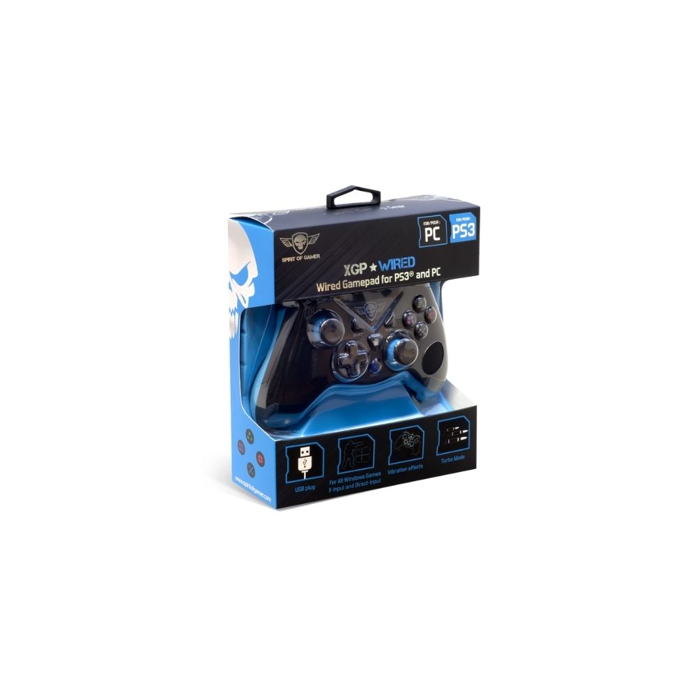 Manette Filaire PC PS3 XGP bleu et noir - Spirit of Gamer | ChezVous.re - Shopping et Courses en ...