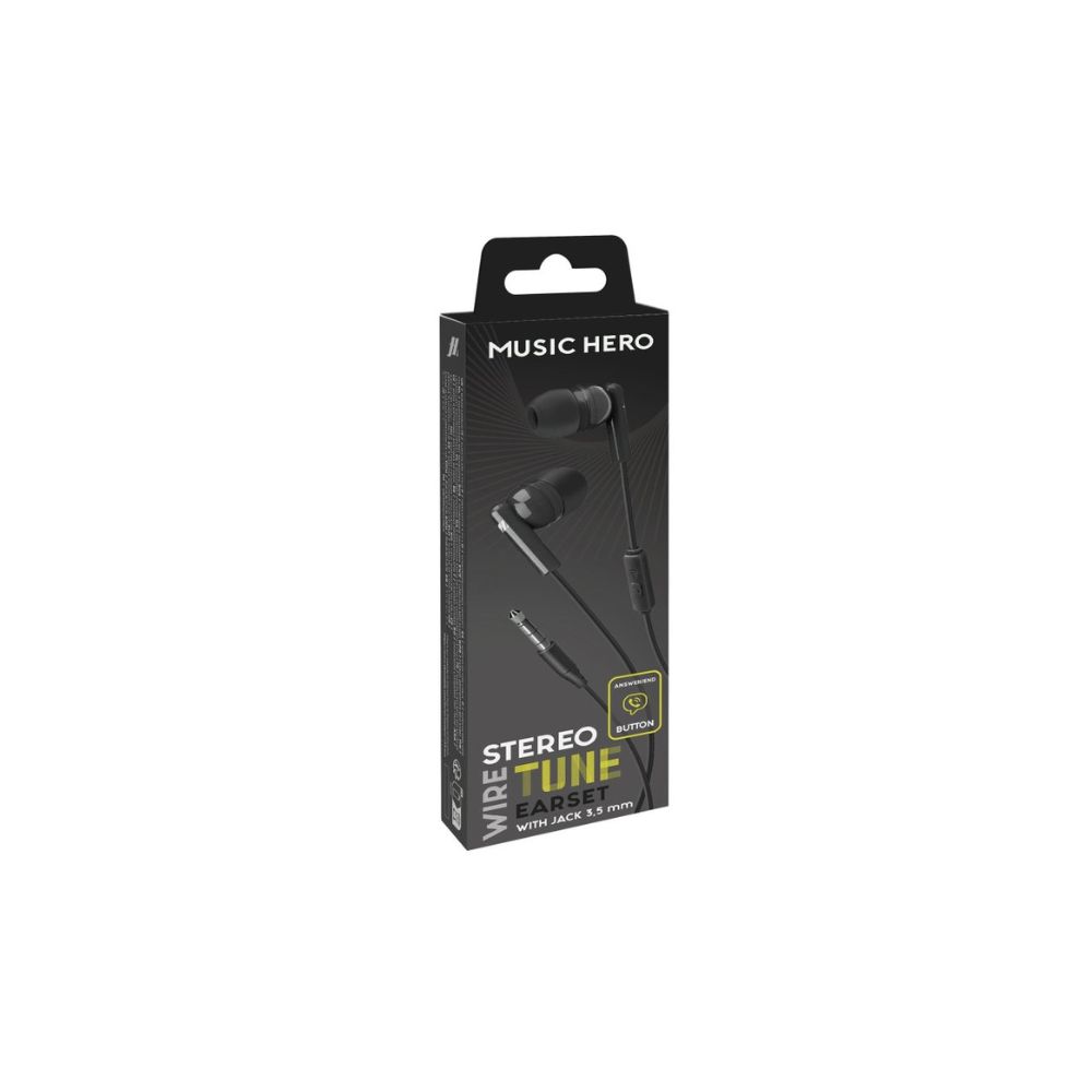Ecouteurs filaires stéréo avec micro et prise jack 3,5mm - SBS - noir ...