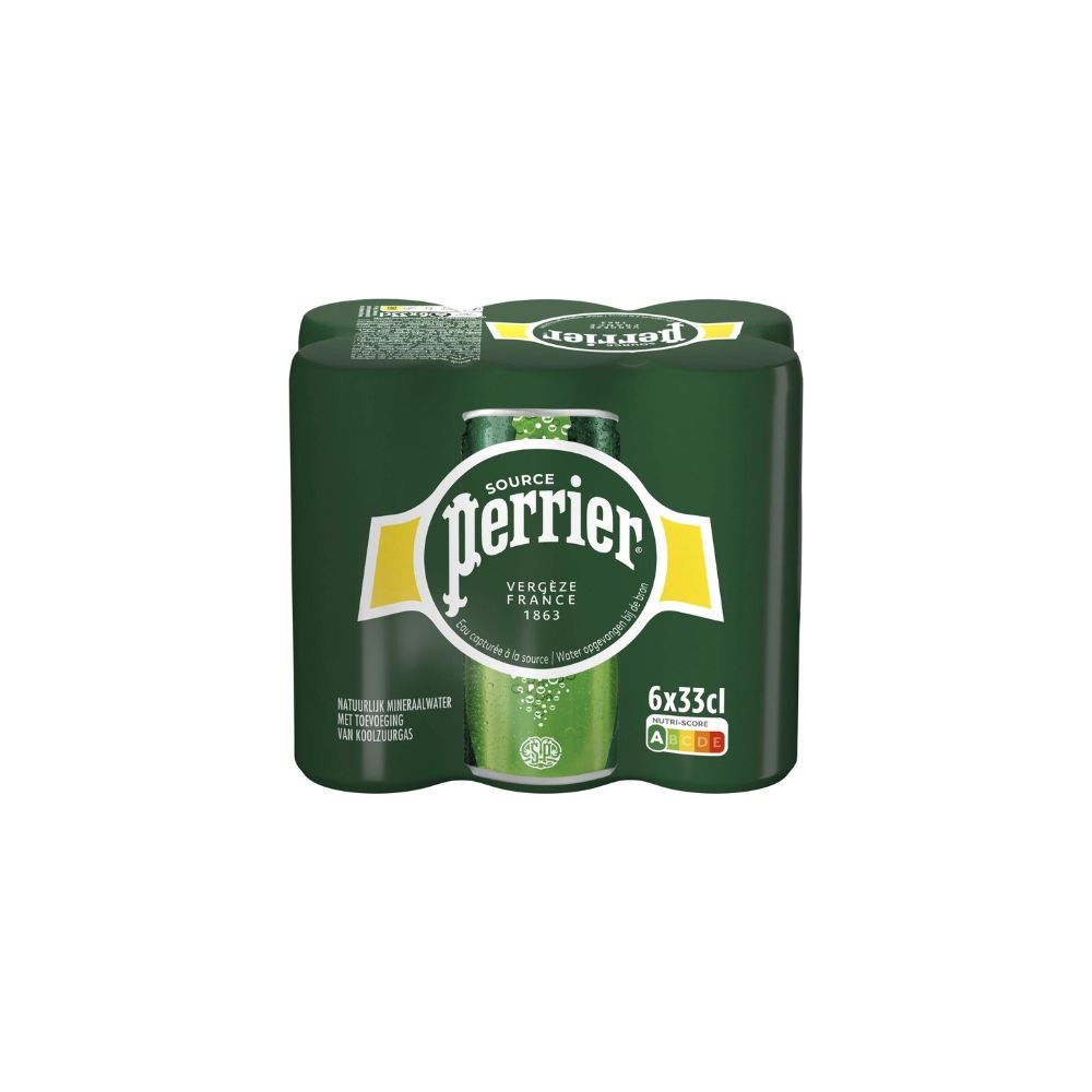 Eau minérale gazeuse naturelle - Perrier - pack 6 x 33cl boite ...