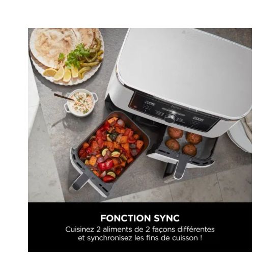 Friteuse sans huile Air Fryer Ninja Foodi MAX DualZone Blanche 9,5L AF400EUWH | ChezVous.re ...