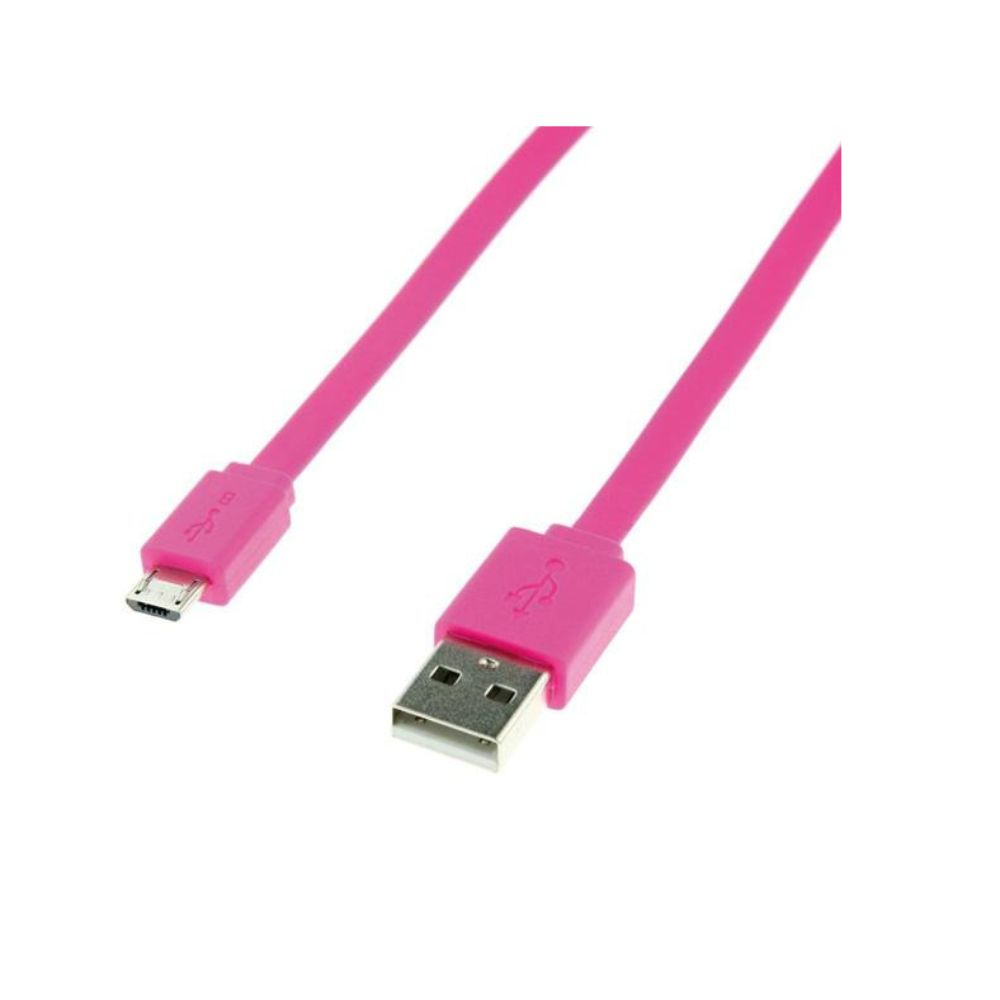 CÂBLE USB-A / MICRO-USB, USB 2.0, M / M, ROSE, 1M | ChezVous.re ...