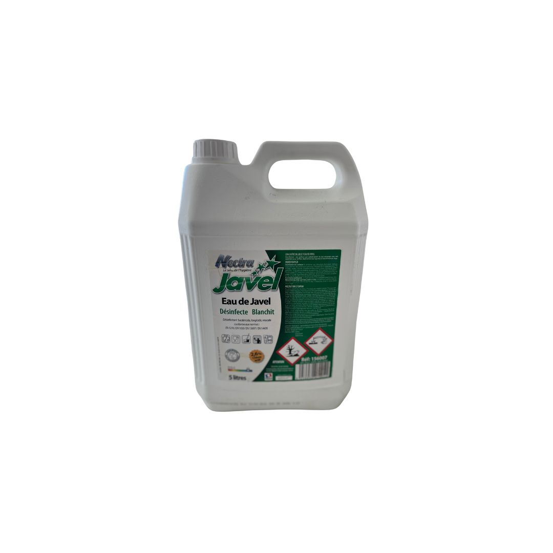 Javel liquide concentrée Nectra Pro 2,6% ou 9° - Bidon 5 Litres ...