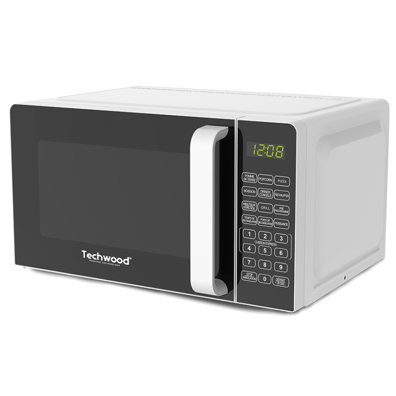 Micro-ondes TECHWOOD 20L avec Grill – 700W – 11 puissances – Contrôle digital & cuisson express ...